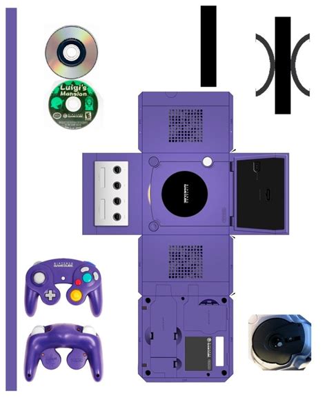 Nintendo Gamecube Video Game Console Papercraft Paper Crafts Paper