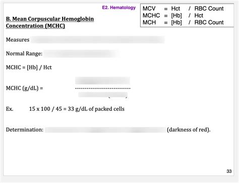 Mean Corpuscular Hemoglobin Concentration Diagram Quizlet