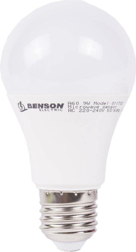 Benson Led E Lamp Met Bewegings Pir Sensor W K Bol