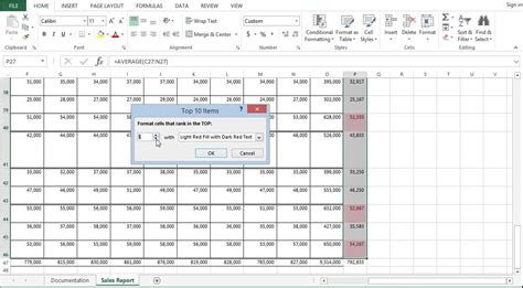 30 Topbottom Rule With Conditonal Formats In Excel Cis 101 Youtube
