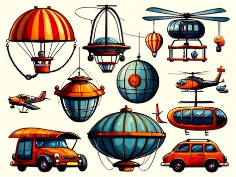 Premium Vector Vector Set Of Aerial Objects Isolated