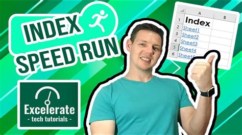 Index Table Of Contents In Excel Vba Speed Run Excelerate Youtube