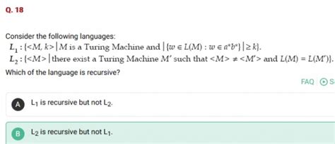 Theory Of Computation Madeeasy Test Series Theory Of Computation Recursive And Re Languages