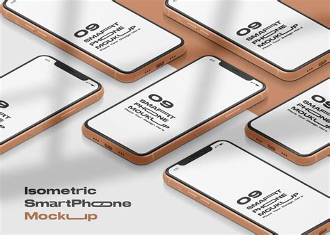 Premium Psd Isometric Smartphone Mockup