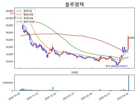 블루엠텍 주가 상한가 이유
