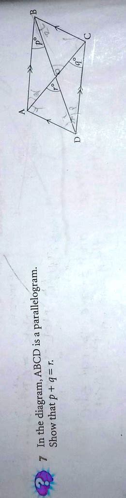 SOLVED A7 In The Diagram ABCD Is A Parallelogram Show That P Q R Parallelogram Is ABCD