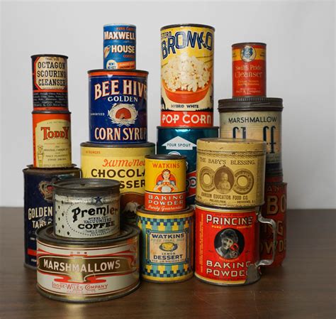Lot Group Of Mostly Sample Tin Cans