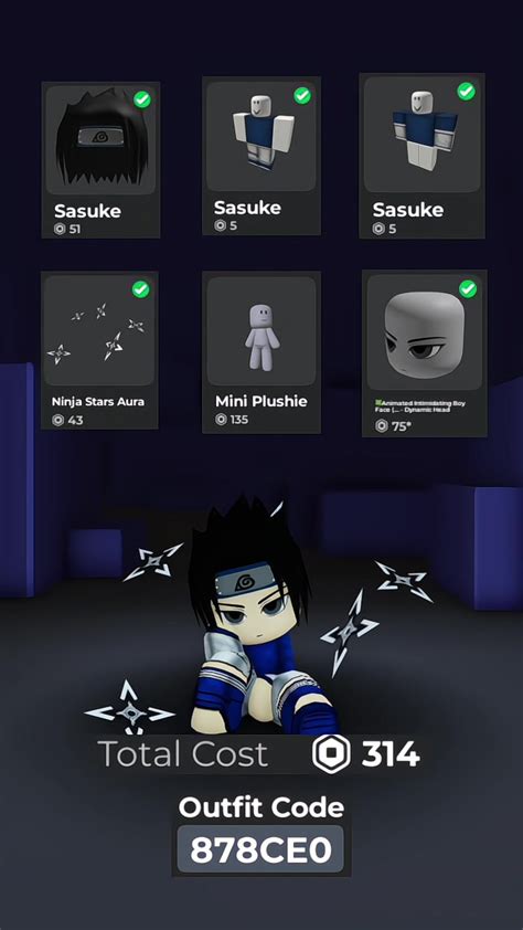 Versi Sasuke Uchiha Di Roblox Tiktok