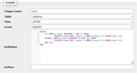 Mysql Trigger If Else With Between Stack Overflow