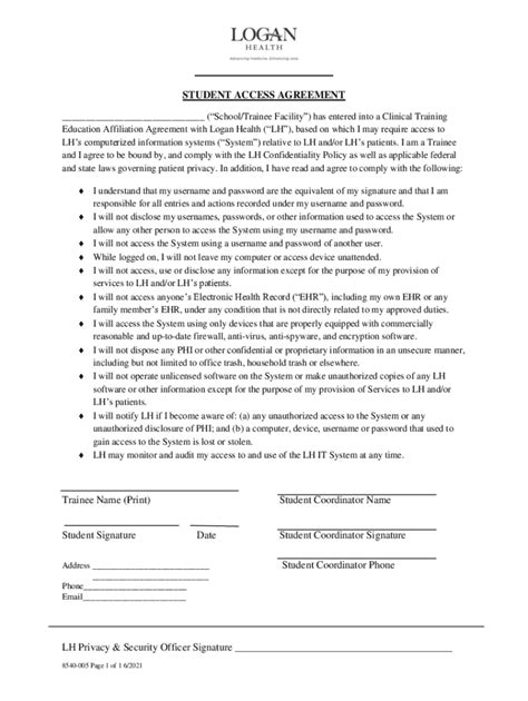 Fillable Online Education Institution Affiliation Agreement Template