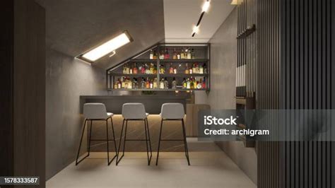 인테리어 디자인 아키텍처 컴퓨터는 거실의 이미지를 생성 아키텍처 시각화 3d 렌더링 0명에 대한 스톡 사진 및 기타 이미지 Istock