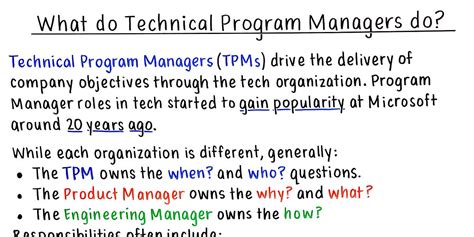 July 6 What Do Technical Program Managers Do