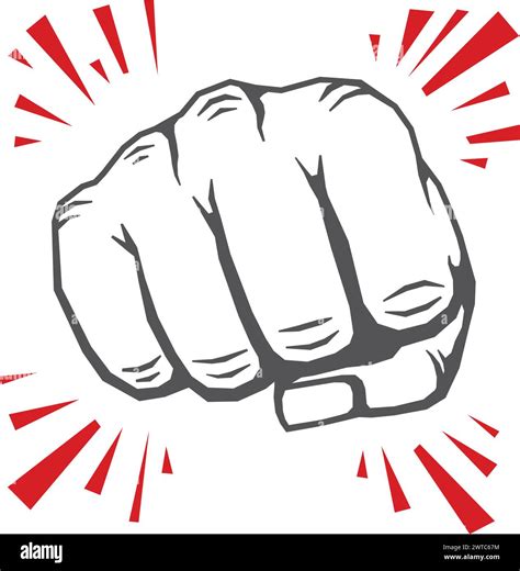 Punch Logo Fist Fight Symbol Strike Icon Stock Vector Image And Art Alamy