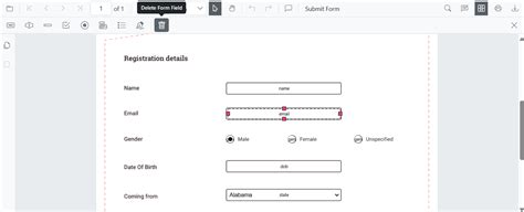 form designer ui interactions in sfpdfviewer component syncfusion