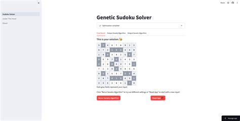 Solve Sudoku Using Genetic Algorithm Show The Community Streamlit