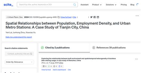 Spatial Relationships Between Population Employment Density And Urban