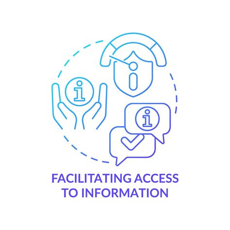 Facilitating Access To Information Blue Gradient Concept Icon Responsibility Of Information
