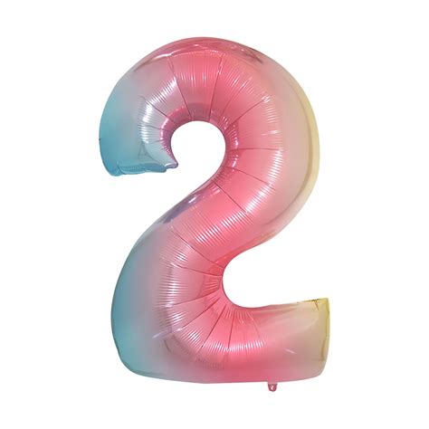 40 Inch Self Inflating Foil Balloons 2 Number Balloons For Birthdays