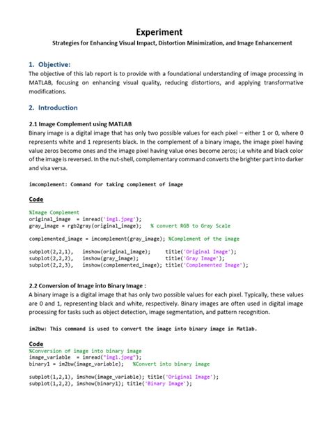 Image Processing In Matlab Part 2 Pdf Vision Computer Graphics