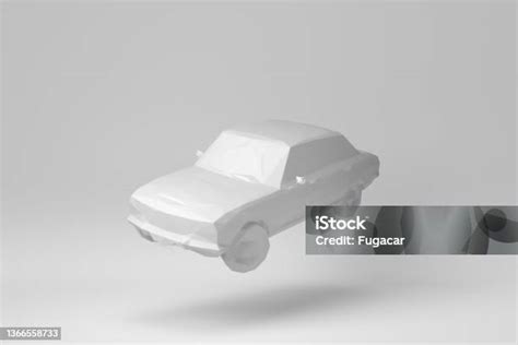 흰색 배경에 고립 된 자동차 다각형 최소한의 개념 단색 3d 렌더 차에 대한 스톡 사진 및 기타 이미지 차 3차원 형태 흰색 Istock