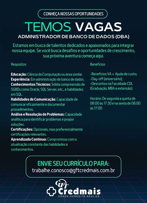 Contratando Bancodedados Dba Informática Computação… Gft Promotora