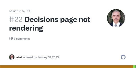 Decisions Page Not Rendering · Issue 22 · Structurizrlite · Github