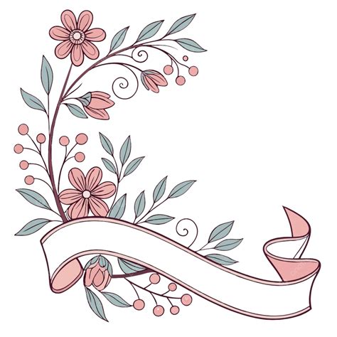 빈티지 꽃 테두리 디자인 애인 꽃무늬 꽃 테두리 Png 일러스트 및 이미지 에 대한 무료 다운로드 Pngtree