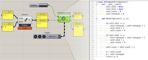 How Can I Catch Python Script Run Because Input Value Change Or Trigger Grasshopper McNeel