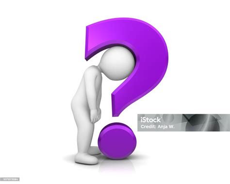 났을 기호 물음표 보라색 3d 심문 포인트 질문 기호 슬픈 피곤 걱정된 부러진된 지팡이 남자 그림 사람 분실 자 바닥에 앉아 흰색 절연 불확실 걱정하는에 대한 스톡 사진 및