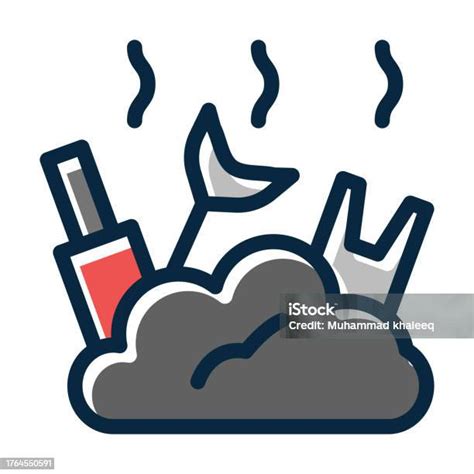 토지 오염 벡터 굵은 선은 개인 및 상업적 사용을 위해 어두운 색상 아이콘을 채웠습니다 0명에 대한 스톡 벡터 아트 및 기타 이미지 0명 가득 찬 고체 Istock