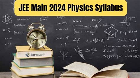 Jee Main 2024 Physics Syllabus With Marks Weightage Prepare From These Important Topics