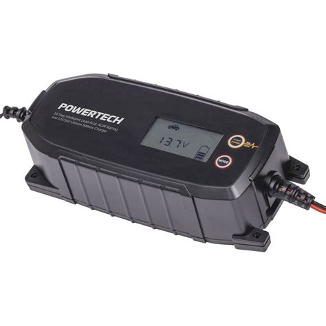 Powertech 10 Step Intelligent Lithium Lead Acid Battery Charger 12 16