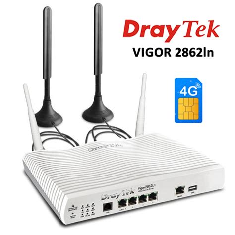 Draytek Vigor Ln Quad Wan Adsl Vdsl Wi Fi Router With Embedded G Sim Slot