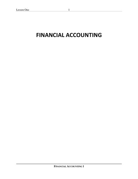Financial Accounting Docsity
