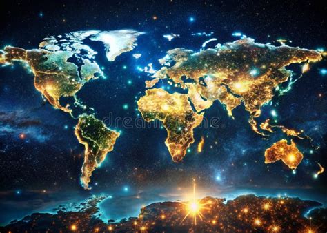 Global Interconnectivity A Stunning Nighttime World Map Visualization