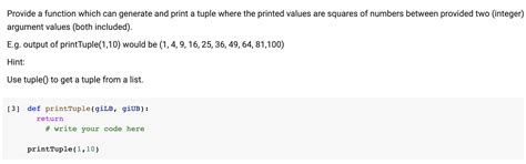 Solved Provide A Function Which Can Generate And Print A Chegg Com