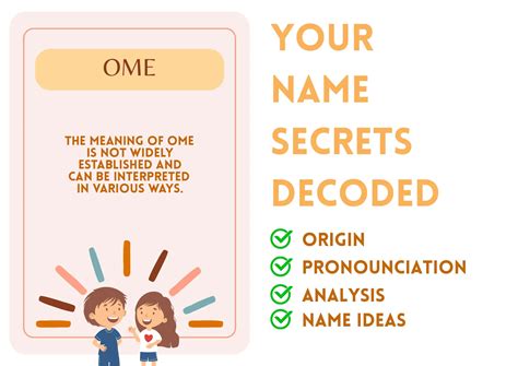 Ome Name Meaning And Pronunciation