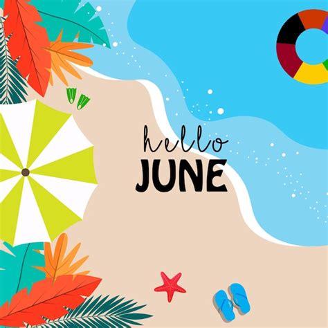 Premium Vector Hello June Vector Background It Is Suitable For Card Banner Or Poster