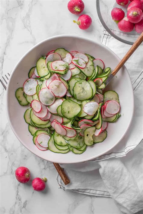 Cucumber Radish Salad Food Faith Fitness