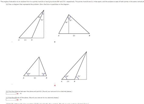Answered The Angles Of Elevation To An Airplane From Two Points A And