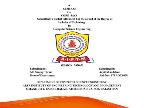 Core Java Presentation Ppt