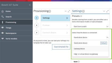 Asset Communication Enhanced Provisioning Dialog Via Developer Console