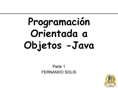 programacion orientada a objetos 1 ppt