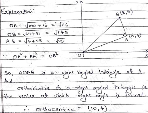 Solved 5 Find The Orthocenter Of A Triangle With Vertices At Each Of