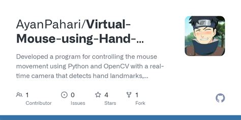 Github Ayanpahari Virtual Mouse Using Hand Gesture Developed A Program For Controlling The