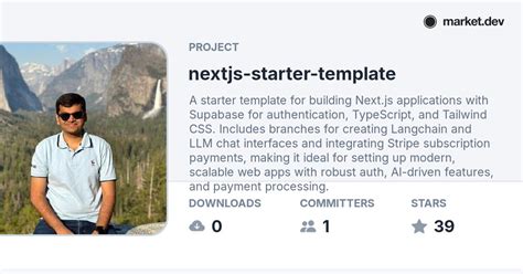 Nextjs Starter Template Ecosystem Directory Marketdev