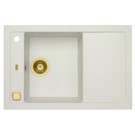 Мивки за кухня за вграждане и лепене под плот с златни и медни сифони и преливници Гранитна