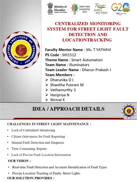 Centralized Monitoring System For Street Light Fault Detection And