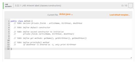 Solved Given Main Define The Artist Class In File
