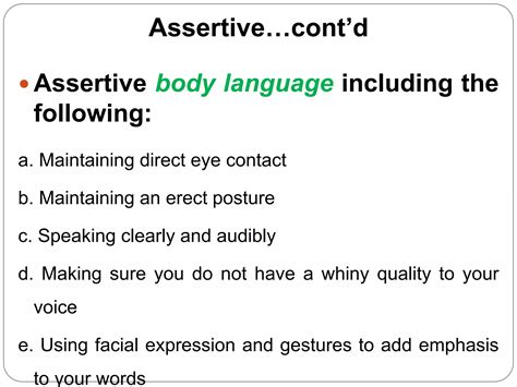 Behavior Type Assertive Pptx